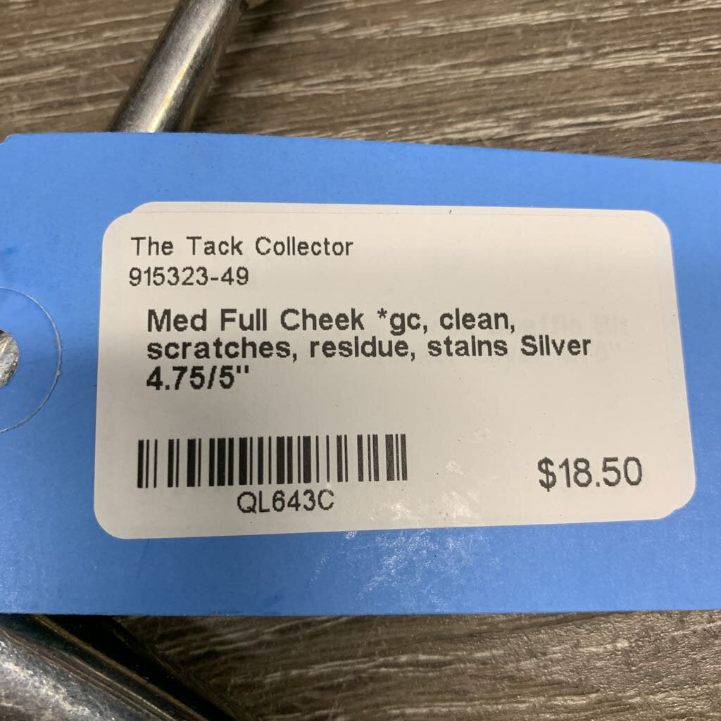 Med Full Cheek *gc, clean, scratches, residue, stains | The Tack Collector