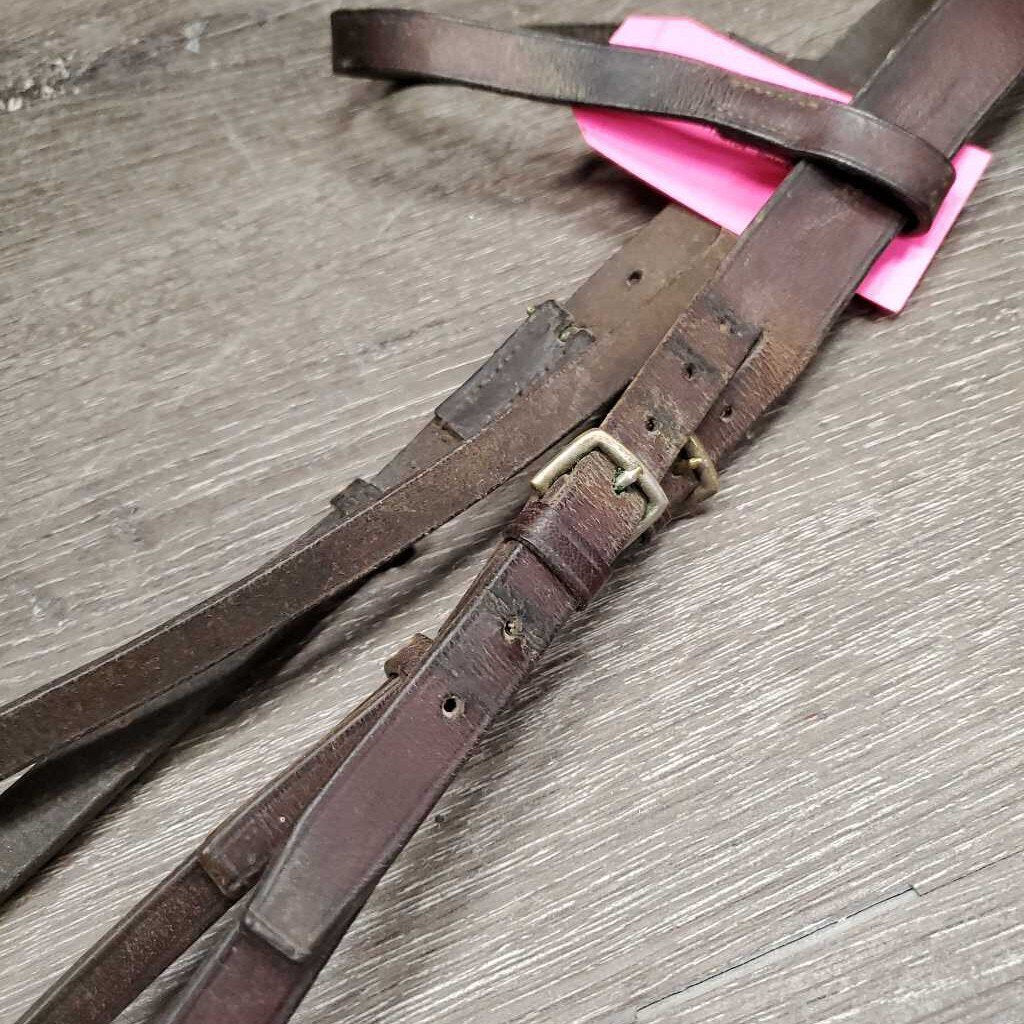 Flat bridle *NO Noseband, v.dry, v.stiff, holes, split @ crown, crease ...