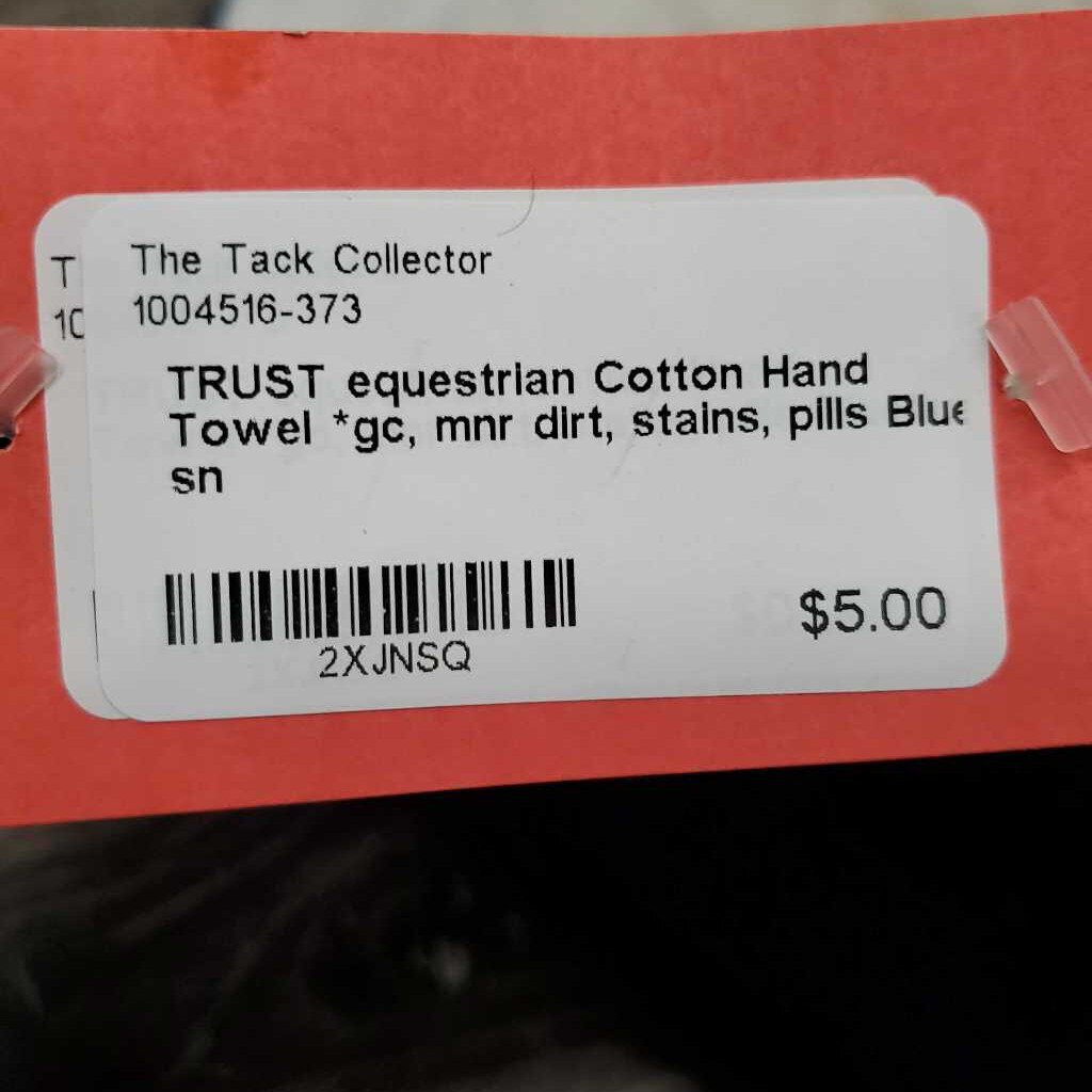 Cotton Hand Towel *gc, mnr dirt, stains, pills | The Tack Collector