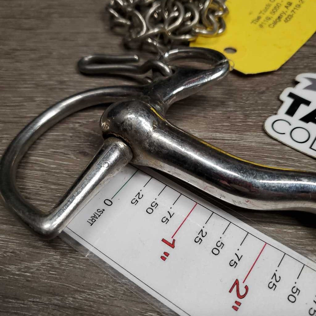 Thick Hvy High Port Mullen Mouth Kimberwick Bit, chain *gc, older, mnr ...