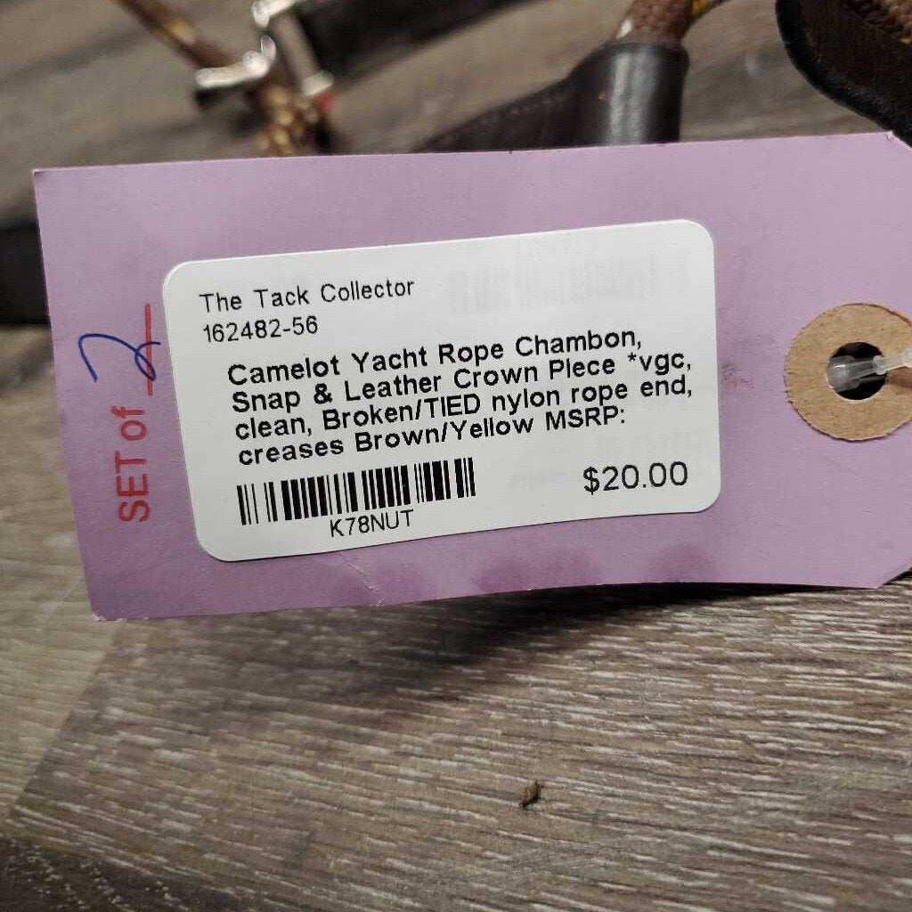 Yacht Rope Chambon, Snap & Leather Crown Piece *vgc, clean, Broken/TIE ...