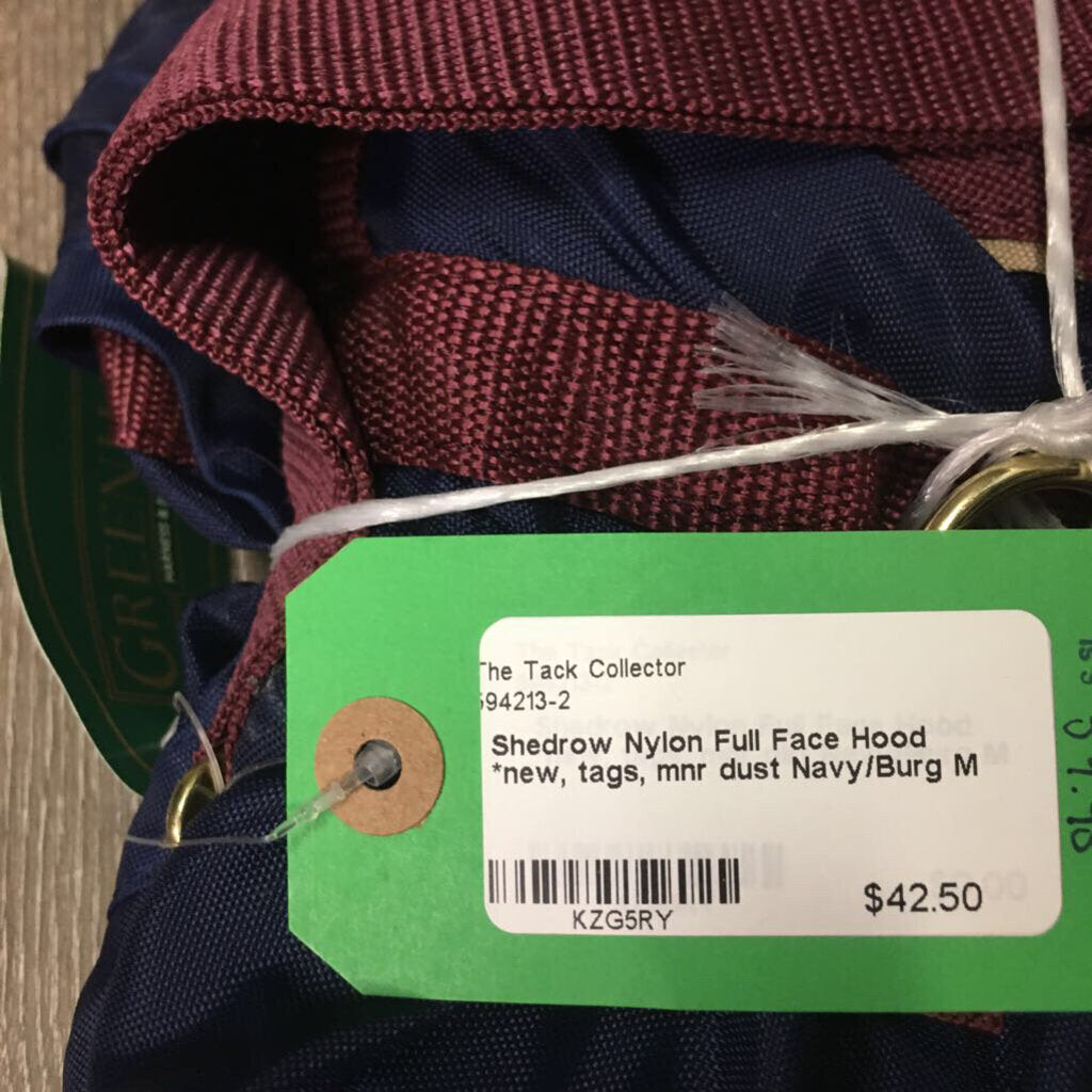 Nylon Full Face Hood *new, tags, mnr dust | The Tack Collector