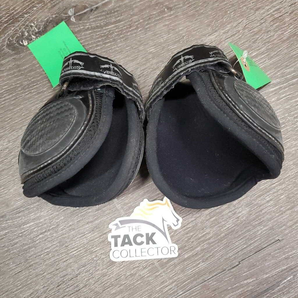 Pr Hind Boots, velcro *gc, clean, rubs, pills, faded, scratches, scuff ...