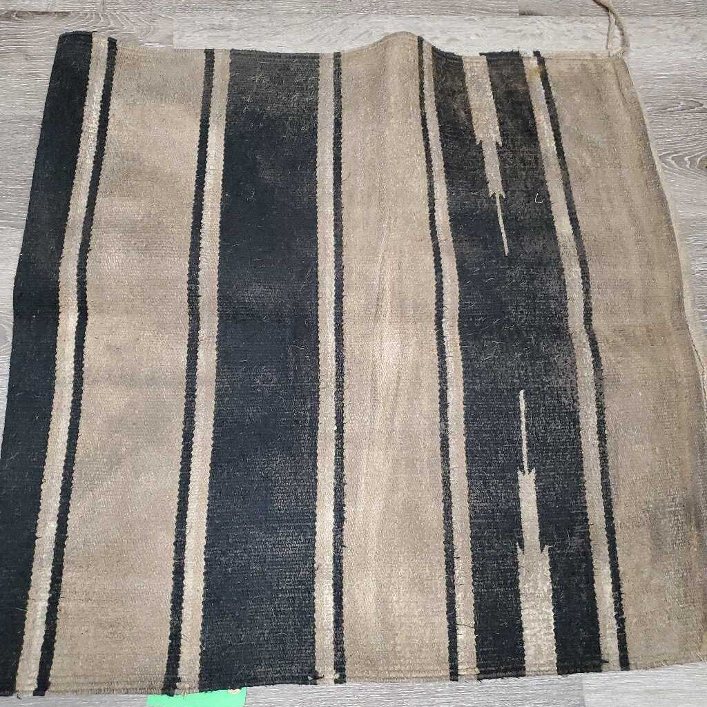 Thin Wool Western Saddle Blanket *gc, v. dirty, stiff, hairy, stains ...