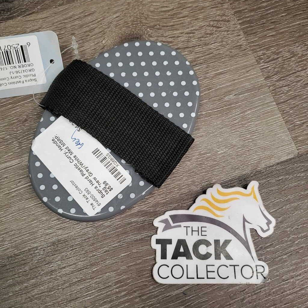 Hard Plastic Curry, Handle, tag *new | The Tack Collector